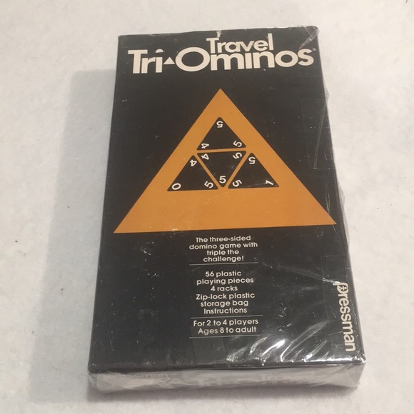 Pressman | Games | Travel Triominos 98 Vintage Set Complete Excellent ...
